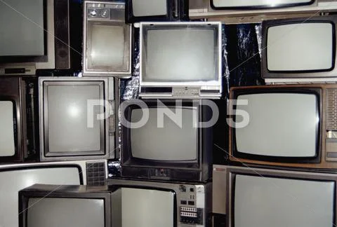 A Collection Of Television Sets - Stock Image - Everypixel