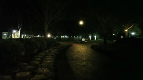 College Campus Night Stock Video Footage | Royalty Free College Campus ...