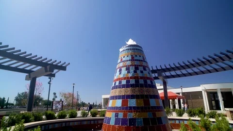 College Campus Water Fountain, Outdoor G... | Stock Video | Pond5