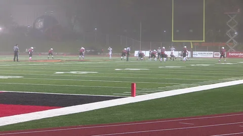 College football game at night at stadiu... | Stock Video | Pond5