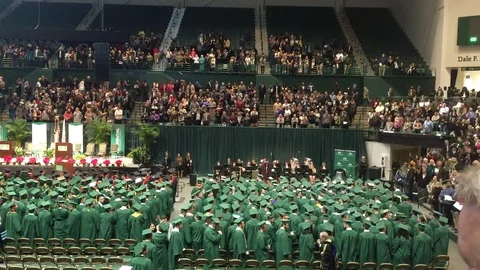 college graduates marching in for gradua... | Stock Video | Pond5