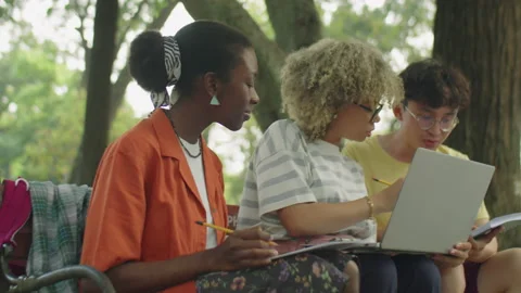 College Students Doing Homework Together... | Stock Video | Pond5