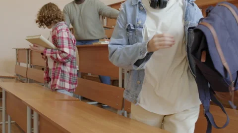 College Students Leaving Classroom | Stock Video | Pond5