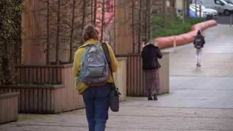 College Students Walking Outside Campus ... | Stock Video | Pond5