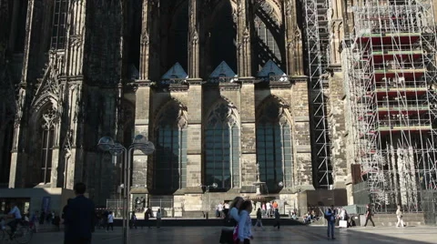 Cologne cathedral - crowd at city square | Stock Video | Pond5
