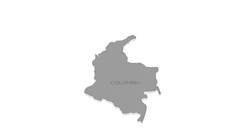 Colombia animated map with alpha channel... | Stock Video | Pond5