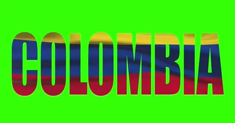 Colombia country lettering word text wit... | Stock Video | Pond5