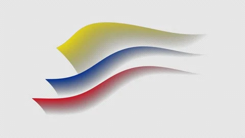 Colombia flag animated stylized watercol... | Stock Video | Pond5