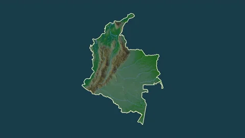 Colombia map - cartoon. Regions. Physica... | Stock Video | Pond5