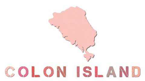Colon Island map with paper regions. Ani... | Stock Video | Pond5