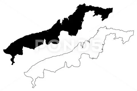 Colon Province (Republic of Panama, Provinces of Panama) map vector ...