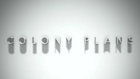 colony plans 3D title animation white te... | Stock Video | Pond5
