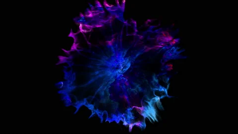 Color 3D smoke explosion shockwave effec... | Stock Video | Pond5