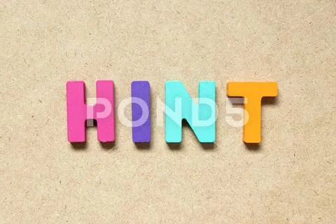 Color alphabet letter in word hint on wood background: Royalty Free ...