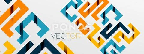 Color bend lines with shadow texture effect. Vector Illustration For ...