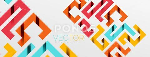 Color bend lines with shadow texture effect. Vector Illustration For ...