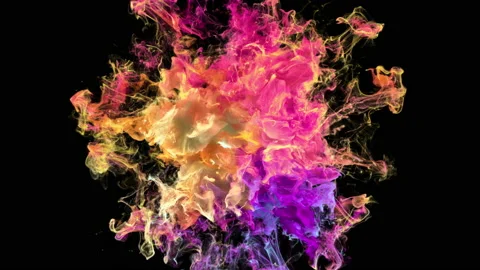 Color burst colorful smoke powder shockw... | Stock Video | Pond5