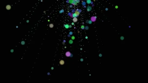 Color dots lines bubbles falling animati... | Stock Video | Pond5