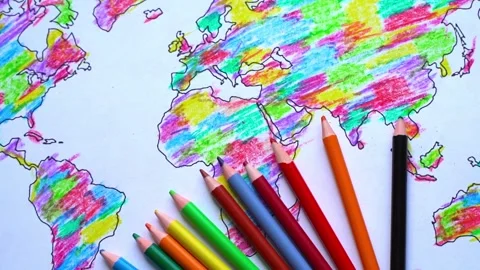 World Map Drawing Stock Video Footage | Royalty Free World Map Drawing ...