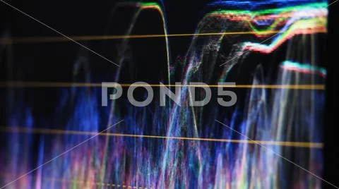 Color grading indicator graph on screen. RGB colour correction graphic ...