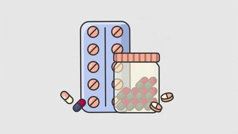 color line Medication animated icon | Stock Video | Pond5