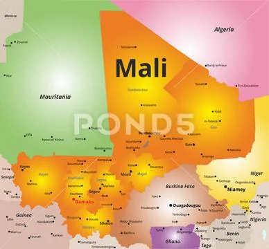 Color map of Mali country Vector color map of Kenya country Copyright ...
