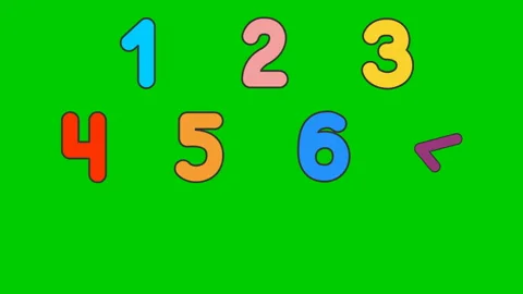 color numbers 1 to 10 2 green | Stock Video | Pond5