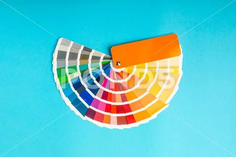 Color palette on background. Color palette guide. Stock Photo #295995840