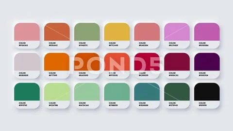 Color Palette, Color Swatches in RGB, HEX Colors, Paint Color Palette ...