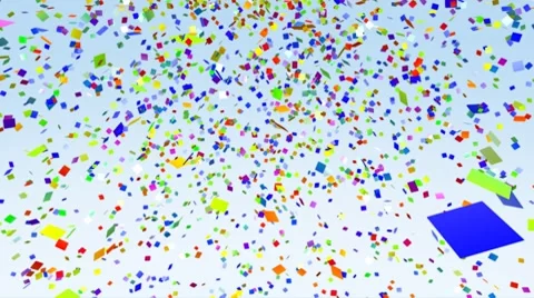 Color Paper Confetti Falling loop HD | Stock Video | Pond5