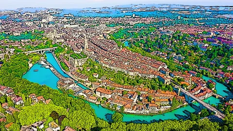 Color sketch in cartoon style. Bern, Swi... | Stock Video | Pond5