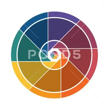 Color template Infographics pie chart 8 positions: Royalty Free #94659178
