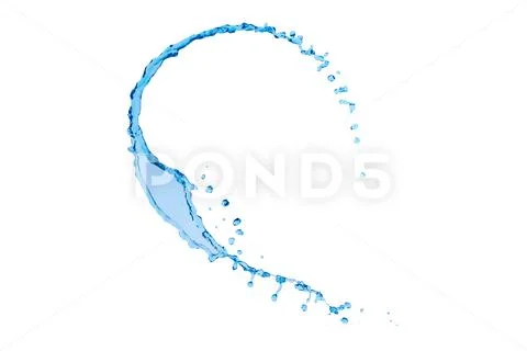 Photograph: Color water splash isolated on white background #83392882