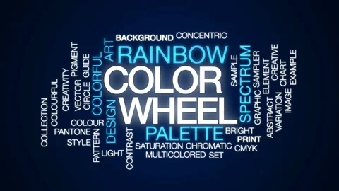 Color wheel animated word cloud, text de... | Stock Video | Pond5