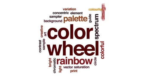 Color wheel animated word cloud, text de... | Stock Video | Pond5