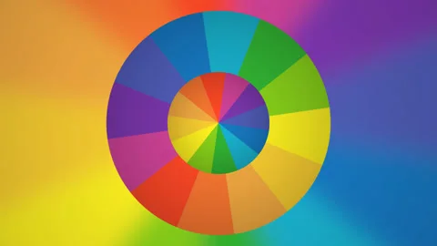 Color wheel palette animation loop in ra... | Stock Video | Pond5