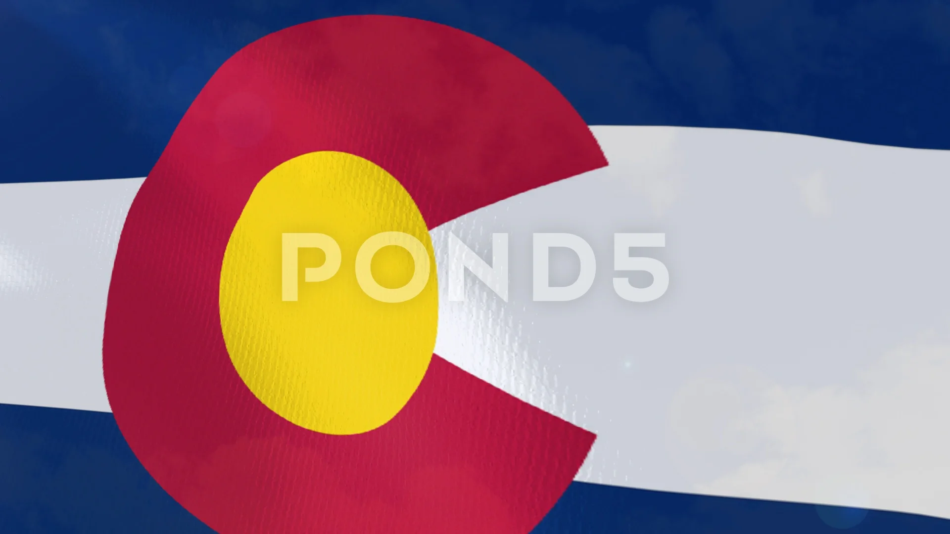 Official Colorado Flag Waving