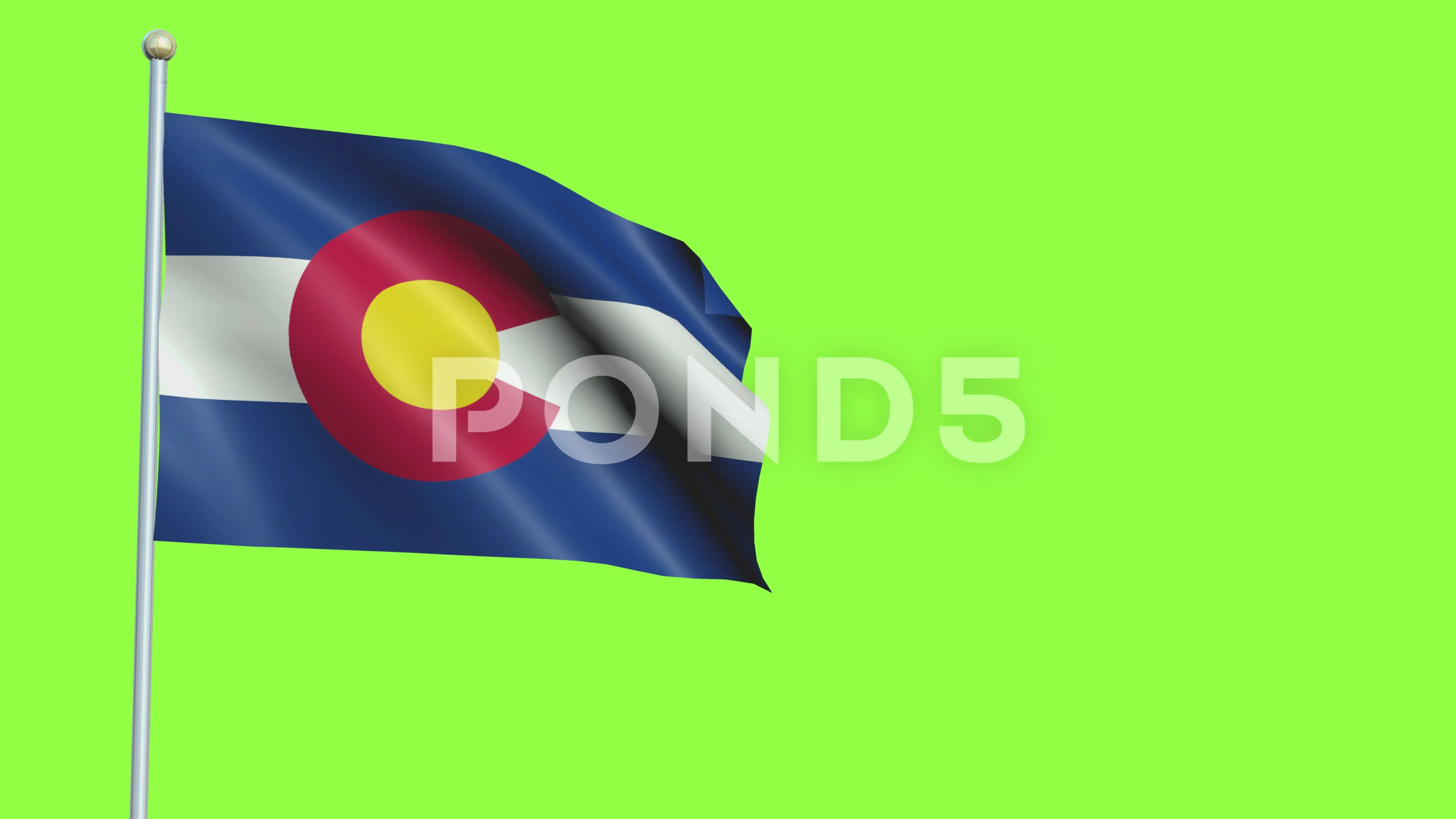 Official Colorado Flag Waving