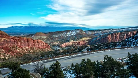 Colorado National Monument with a cloudy... | Stock Video | Pond5