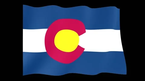 Colorado State flag. Waving PNG. | Stock Video | Pond5