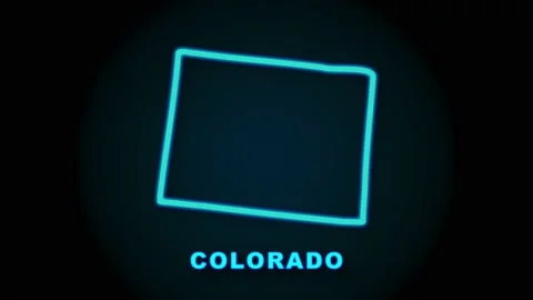 Colorado State Map Stock Video Footage | Royalty Free Colorado State ...