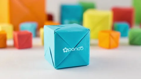 Colored Cubes Stop Motion Logo ~ After Effects #220930125