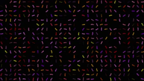Colored flashing rotating 3d bacteria on... | Stock Video | Pond5