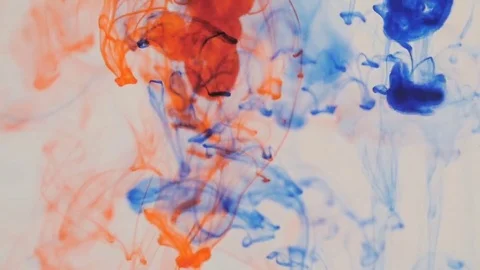 Colored ink explosion on white backgroun... | Stock Video | Pond5