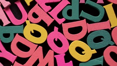 Colored letters of the English alphabet ... | Stock Video | Pond5