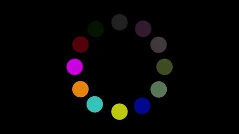 Colored Loading circles animation on bla... | Stock Video | Pond5