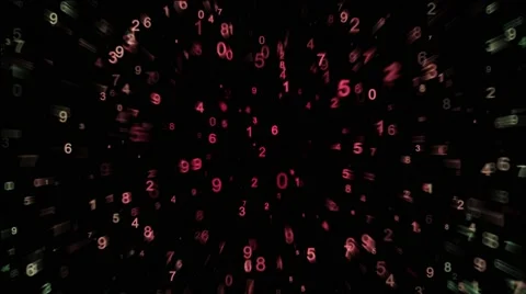 Colored Numbers Moving Back And Forth On... | Stock Video | Pond5