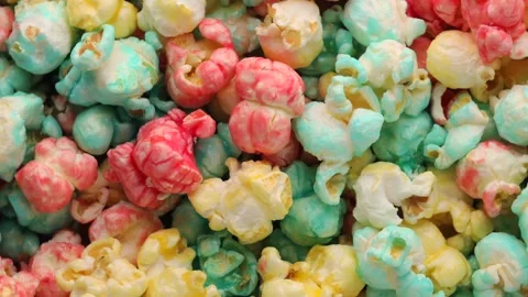 Colored popcorn , rotation in circle. Cl... | Stock Video | Pond5