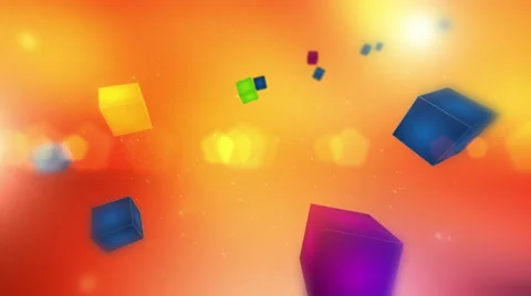 Colorful 3d boxes background animation | Stock Video | Pond5