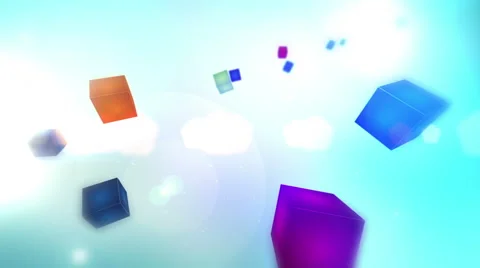 Colorful 3d boxes background animation | Stock Video | Pond5